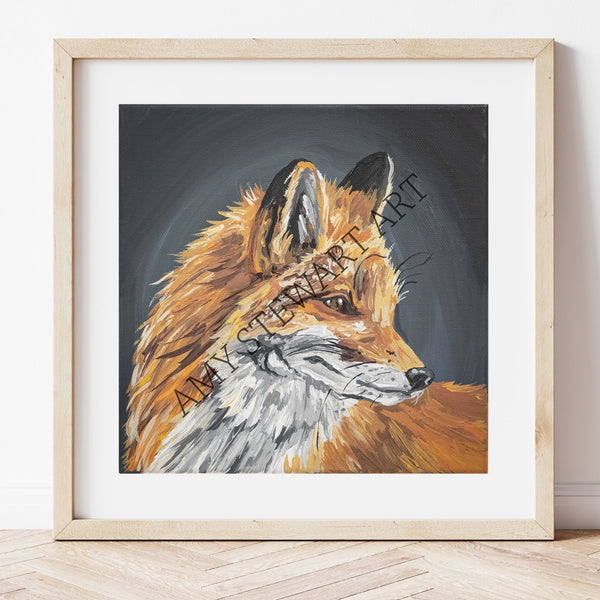 Fox Mounted Print – AmyStewartArt